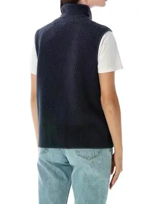 Patagonia Fleece-texture Zip-up Gilet - Blue