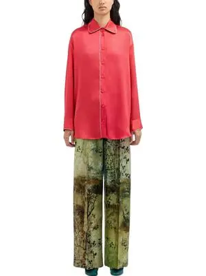PIERRE-LOUIS MASCIA Mutka Silk Shirt - Red