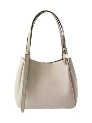 Furla Furla Grained-Leather Logo-Print Tote Bag Neutrals