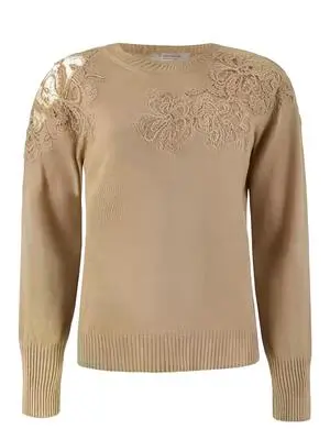 D.exterior Crew-neck Sweater - Neutrals