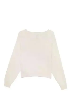 NUDE Twist-detail V-neck Sweater - Neutrals
