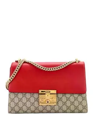 Gucci Padlock Gg Coated Canvas And Leather Medium Shoulder Bag - Multicolour