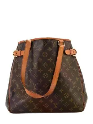 LOUIS VUITTON Batignolles Handbag Monogram Canvas Vertical Tote Bag - Brown