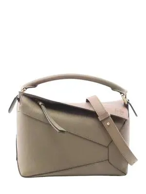 Loewe Small Calfskin Puzzle Edge Satchel - Grey