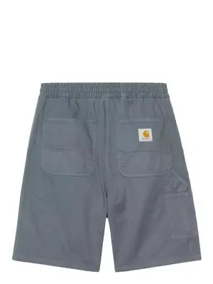 Carhartt Work In Progress Flint Logo-patch Drawstring Shorts - Blue