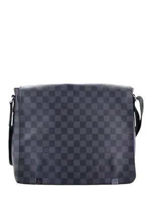 LOUIS VUITTON District Nm Messenger Bag Damier Graphite Mm Crossbody Bag - Black