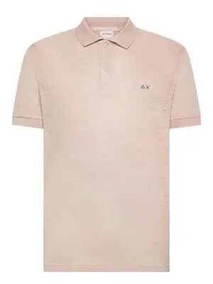 SUN 68 Linen Polo Shirt Neutrals