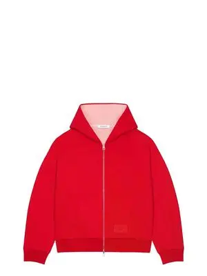 Givenchy Couture Seam Zipped Hoodie In Scuba - Red