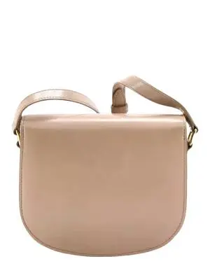 Celine Triomphe Besace Clea Flap Bag Leather Shoulder Bag - Neutrals