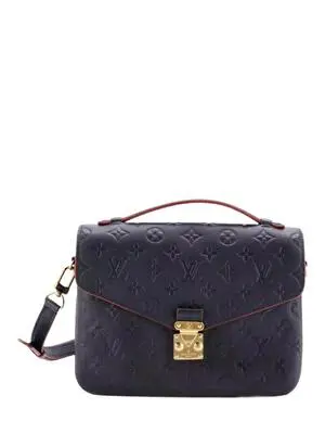 LOUIS VUITTON Monogram Empreinte Leather Cross Body Bag - Blue