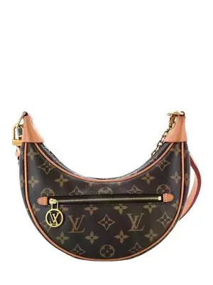 LOUIS VUITTON Monogram Canvas Loop Hobo Bag - Brown