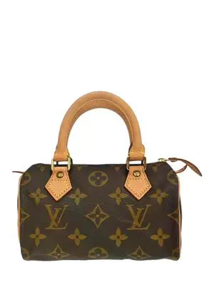 LOUIS VUITTON Monogram Canvas Mini Speedy Handbag - Brown