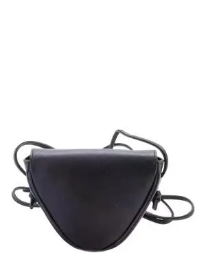 Celine Triangle Bag Leather Mini Cross Body Bag - Black