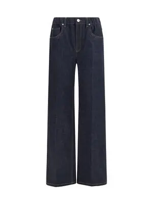 Brunello Cucinelli Palazzo Denim Pants - Blue