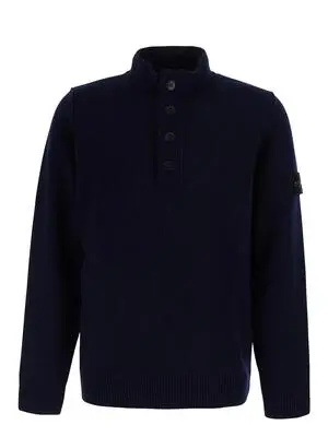 Stone Island STONE ISLAND Wool High-Neck Sweater Multicolor
