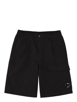 C.P. COMPANY Logo Patch Cargo Shorts - Black