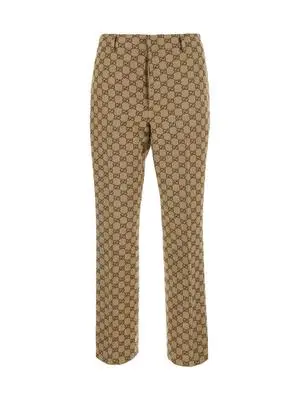 Gucci Monogram Tech Fabric Straight Leg Pants - Multicolor