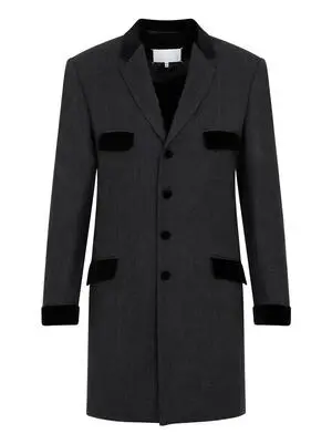 MAISON MARGIELA Long Wool Jacket - Gray