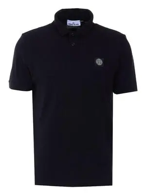 Stone Island Logo Polo - Black