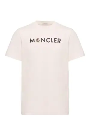 Moncler Cotton Logo T-shirt - Cream