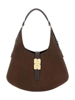 GANNI Suede Shoulder Bag - Multicolor
