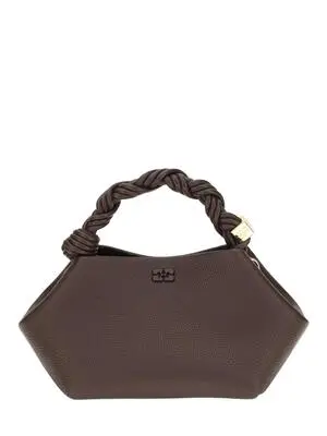 GANNI Bou Small Grained Handbag - Brown