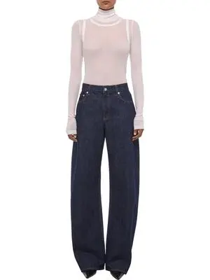 Helmut Lang Mid-rise Saddle Jeans - Blue