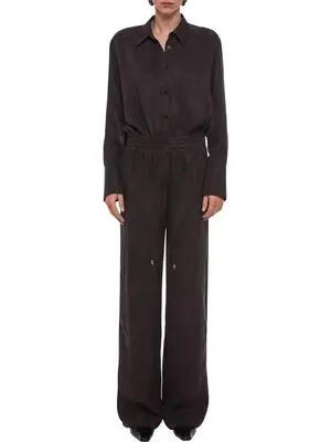 HELMUT LANG Helmut Lang Fluid Microsuede Pull-On Pants