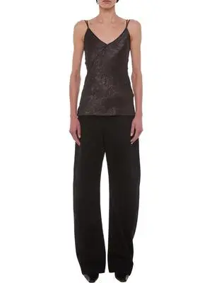 Helmut Lang Crinkle Slip Tank Top - Grey
