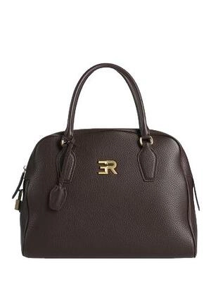 ERMANNO FIRENZE Pebbled Leather Handbag - Brown