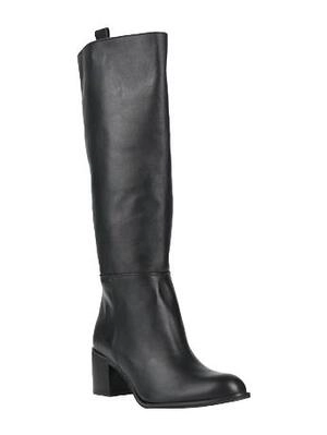 DIVINE FOLLIE Leather Knee High Boots - Black