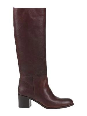DIVINE FOLLIE Leather Knee High Boots - Brown