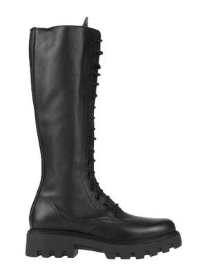 DIVINE FOLLIE DIVINE FOLLIE Leather Chunky Lace-Up Boots Black