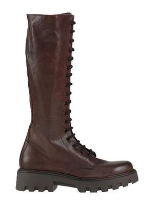 DIVINE FOLLIE Leather Chunky Lace-up Boots - Brown