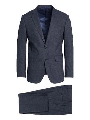 HACKETT Suit Size Linen, Polyester, Elastane - Blue