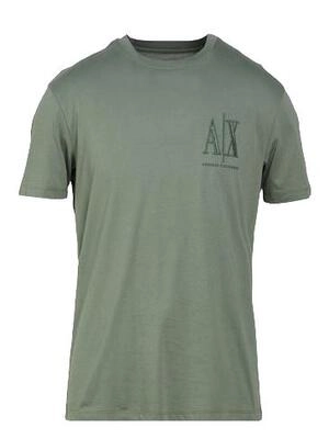 Armani Exchange Man T-shirt Sage Green Size Xl Cotton Sage Green