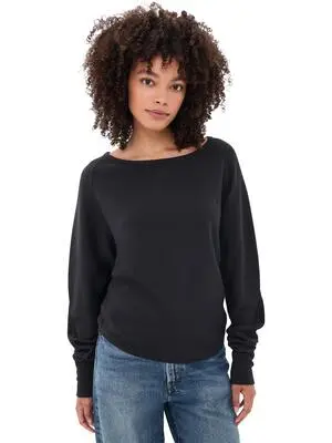 Free People Jess Thermal Tee - Black