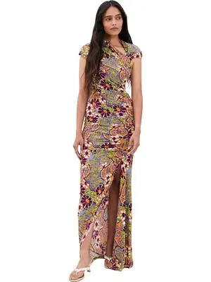 ALEMAIS Floral Print Midi Dress - Multi