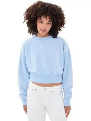 SLVRLAKE Crop Crew Sweatshirt - Skyline Blue