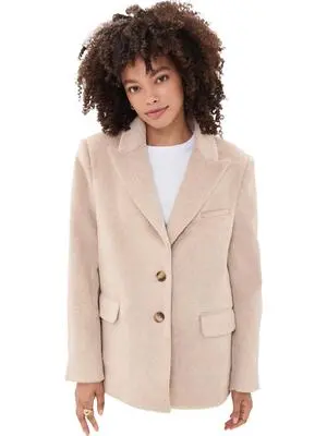 Joe's Jeans The Boyfriend Faux Fur Blazer - Stone