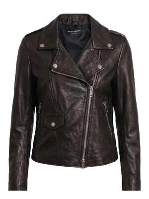 STREET LEATHERS Leather Biker Jacket - Black