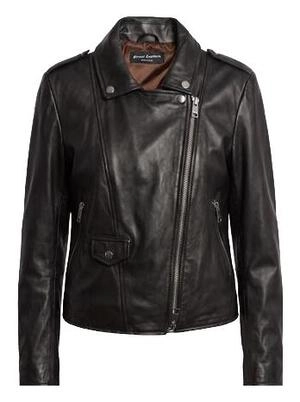 STREET LEATHERS Leather Biker Jacket - Brown