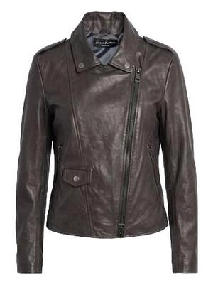 STREET LEATHERS Leather Biker Jacket - Grey