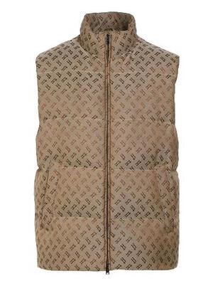 Herno Polyester And Cotton Jacquard Vest - Beige