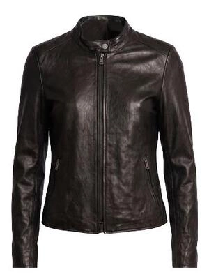 STREET LEATHERS STREET LEATHERS Leather Biker Jacket Black