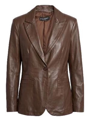 STREET LEATHERS STREET LEATHERS Leather Blazer Brown