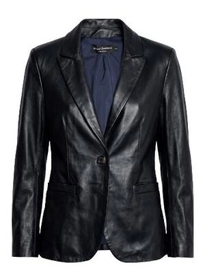 STREET LEATHERS STREET LEATHERS Leather Blazer Navy