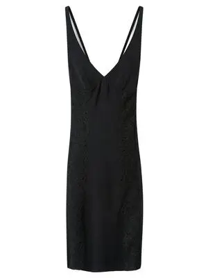 Stella McCartney Lace Panel Midi Dress - Black