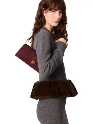 Stella McCartney Stella McCartney Wool Crewneck Jumper With Fur Trim Grey