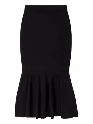 STELLA MCCARTNEY Compact Knit Flared Midi Skirt